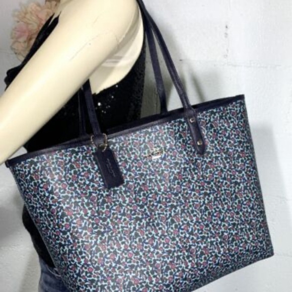 Coach | Bags | Coach Reversible Blue Paisley Tote | Poshmark